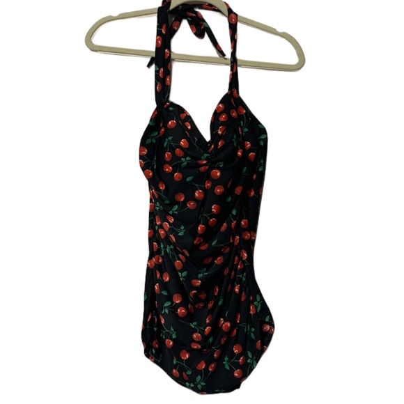 Vintage | Swim | Esther Williams Cherry Print Pin Up One Piece Swimsuit ...